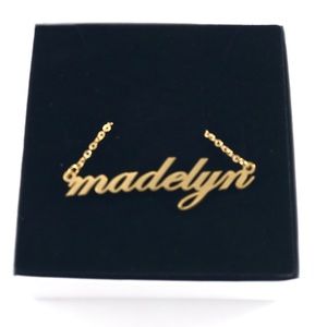 Dessy Adoye | Jewelry | 4k Gold Plated Name Necklace Madelyn | Poshmark